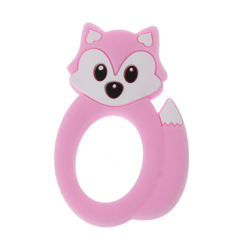 Buy Fox Silicone Teething Toy Baby Teether Beads DIY Chew Necklace ...