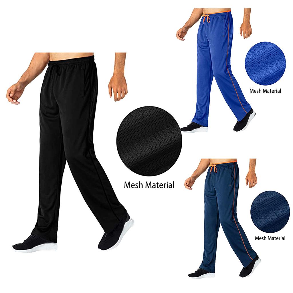 Buy DRE Men Elastic Waist Multi Color Sports Pants With Zipper Pocket ...