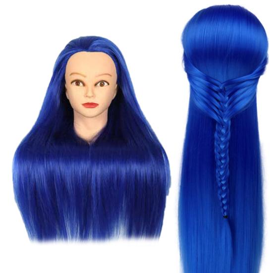 Buy Talos Wig Long High Temperature Fiber Hair Training Head Wig Model ...