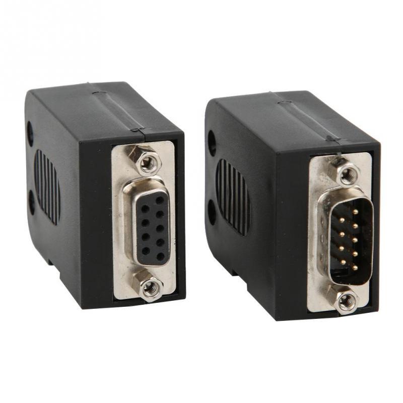 Buy 2Pcs DB9 9Pin Screw Serial Connector To Wiring Terminal Male Female ...