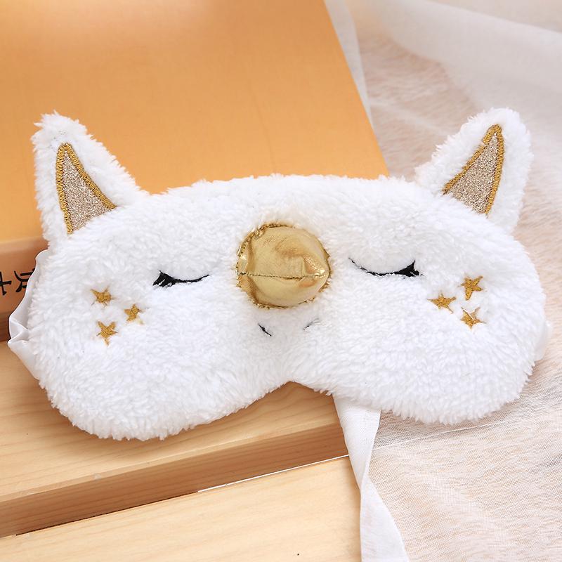 Unicorn Eye Mask Cartoon Sleeping Mask Plush Eye Shade Cover Blindfold ...