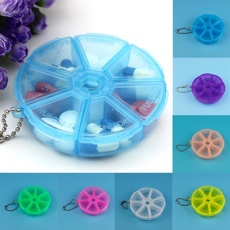 💰Kaufe 7 Tage wöchentliche Runde Pille Box Medikament Medikament Tablet ...