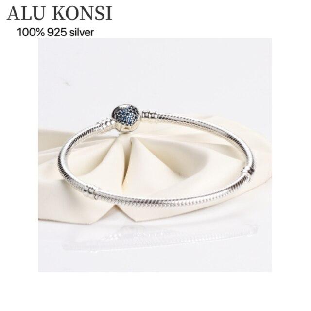 Buy Original Luxury Real 100% 925 Sterling Silver Pan Bracelet for ...