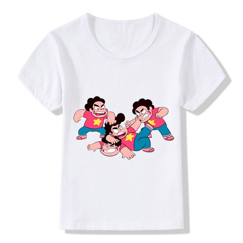 Buy Cartoon Steven Universe Steven Print T Shirt Kids The Stevens Fight ...