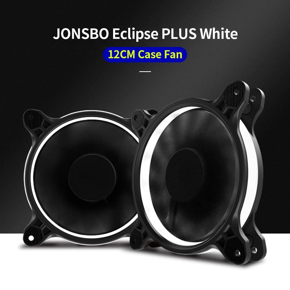 Buy JONSBO Eclipse PLUS White Computer Cooling Fan 12CM Chassis Case ...