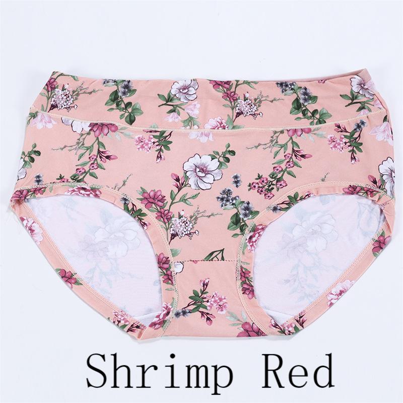 4XL-12XL Sexy Women's Mid Waist Panties High Elasticity Underwear Breathable Large Size Floral ...