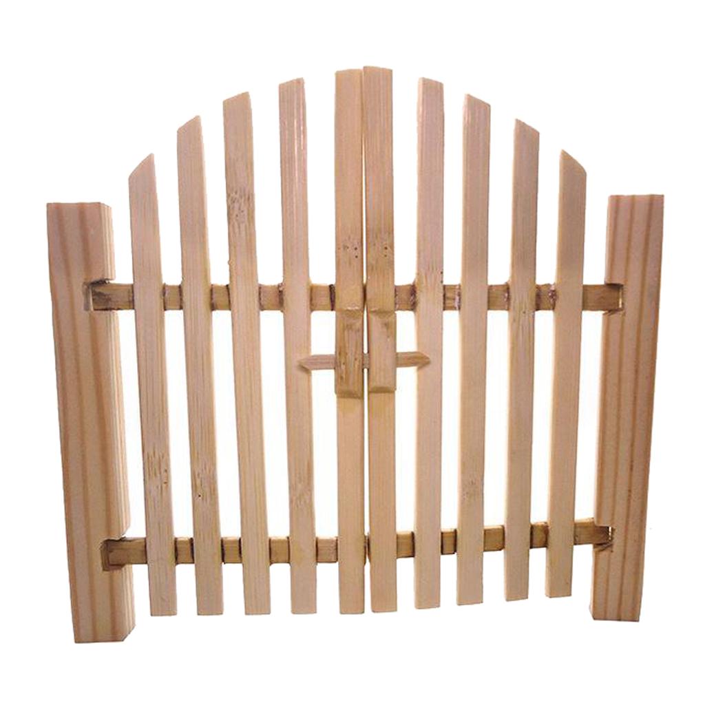Buy 1:6 1:12 Dollhouse Wooden Gate Unpainted Door Miniature Fairy ...
