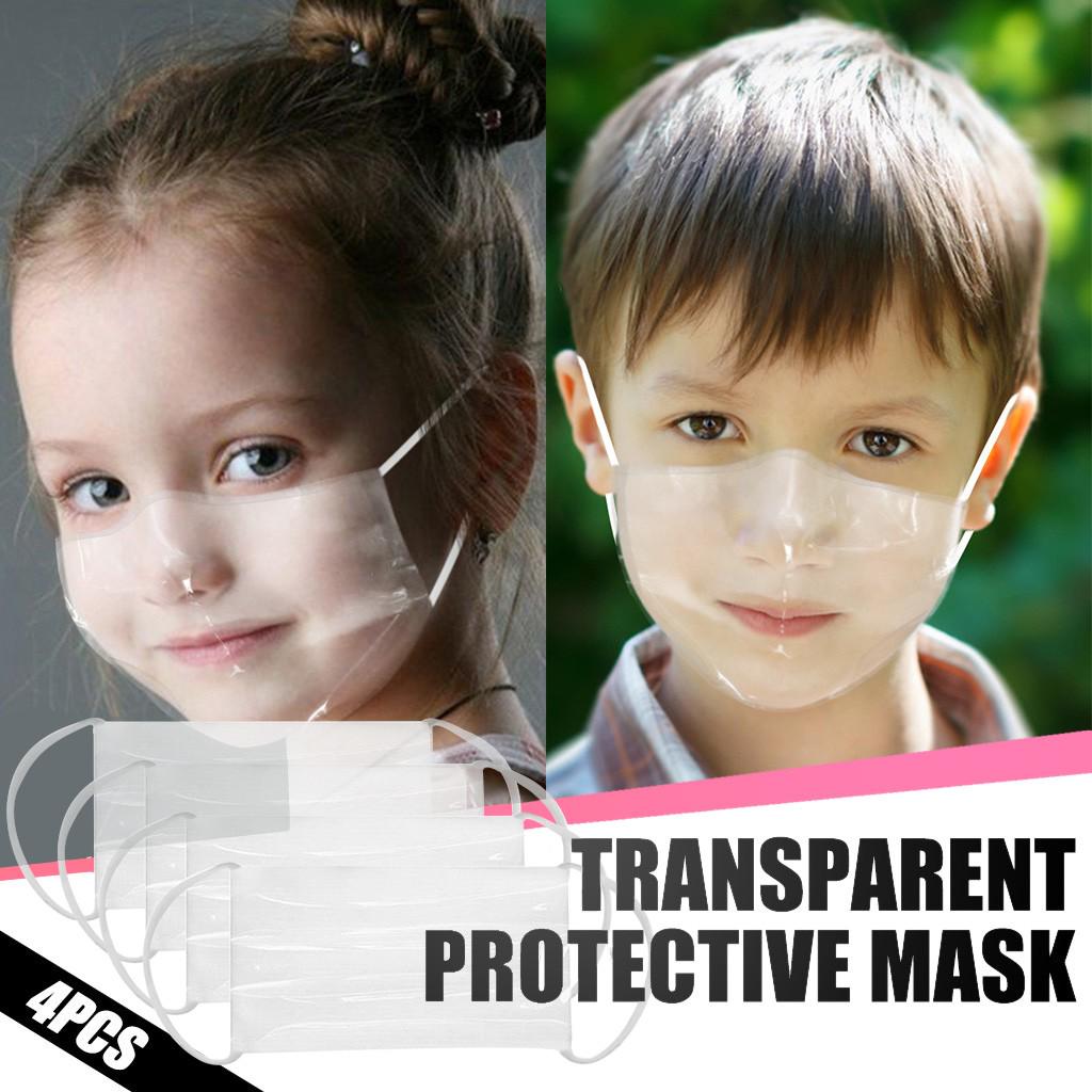 Buy Child Transparency Transparent Lip 4PCMask Mask With Clear Window ...
