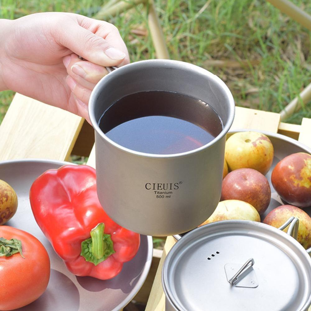 Satın alın with Lid with Foldable Handle Boil Water Titanium Cup ...