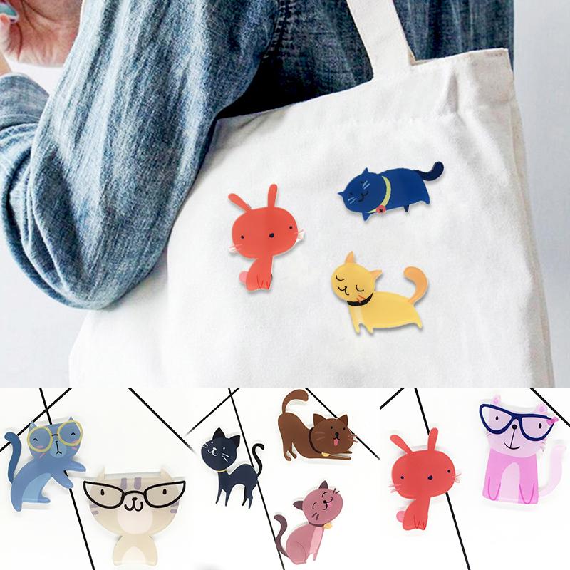 Buy 1 Pc Cute Cartoon Cat Brooch Pin Badge Diy Clothing Accessories at ...