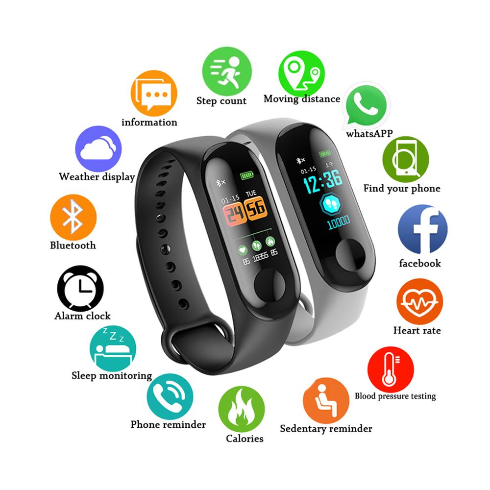 Buy M3 Smart Bracelet with OLED Display Smart Wristband Color Screen ...