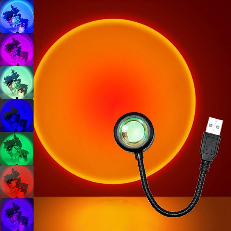 Buy USB Sunset Lamp Night Light Bedroom Ambient Light Home Atmosphere ...