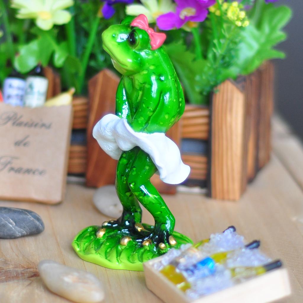 Resin Kreative Tanzen Frosch Figur Home Office Tischplatte Dekor ...