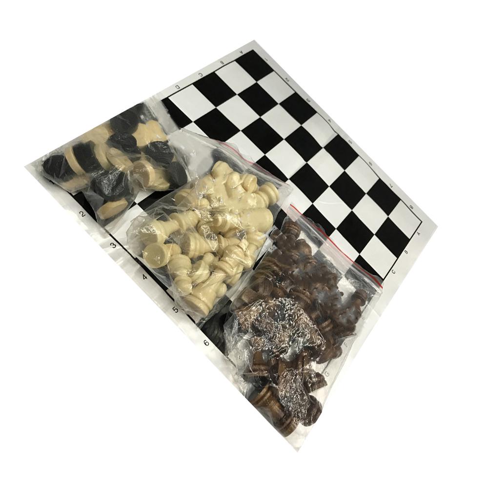 Buy International Checkers Set Wooden Board & Black White Pieces for ...