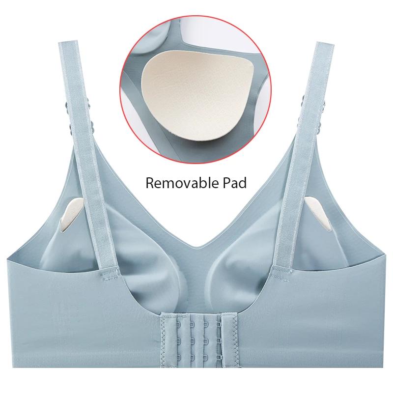 Buy FINETOO M-2XL Women Wireless Bras Deep V Seamless Bra Ladies ...