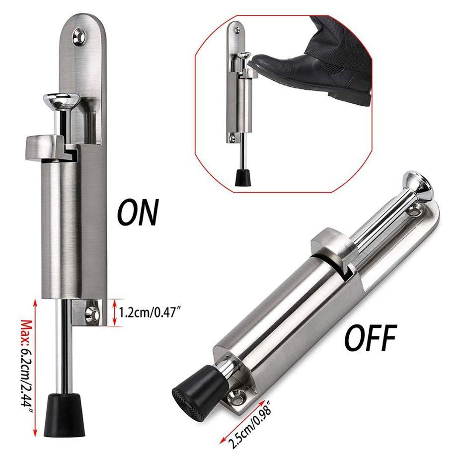 Buy Stainless Steel Door Stop Foot Step On Door Stopper Door Locator ...