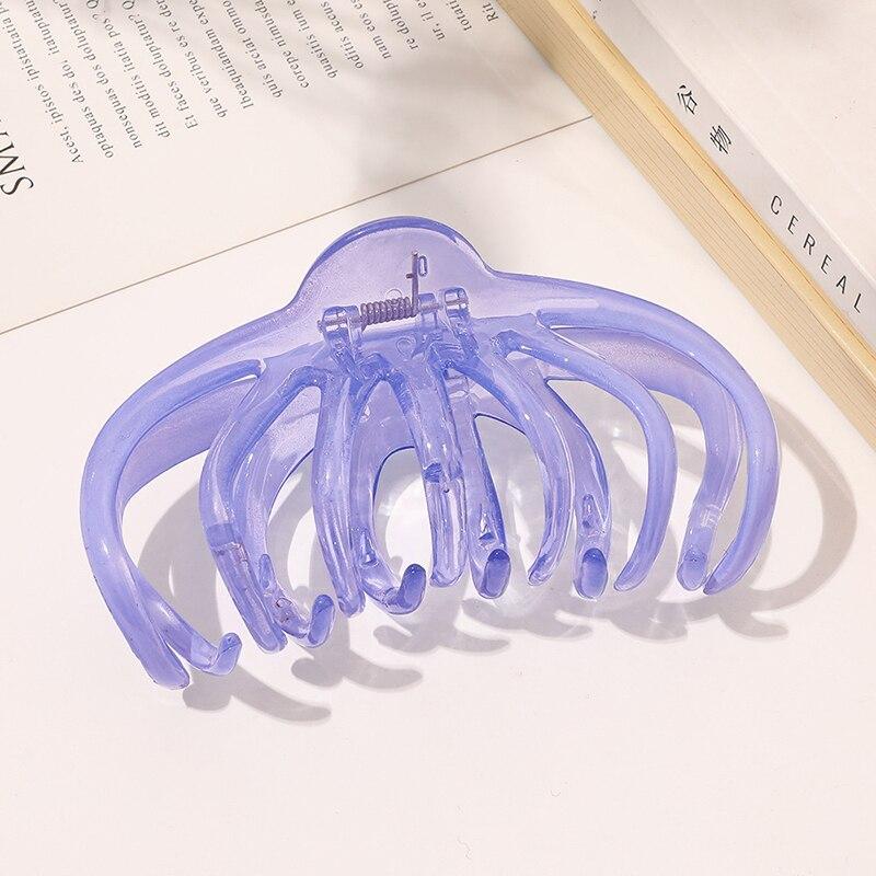 Ins Gradient Big Barrette Crab Hair Claws Bath Hair Claw Ponytail Clip ...