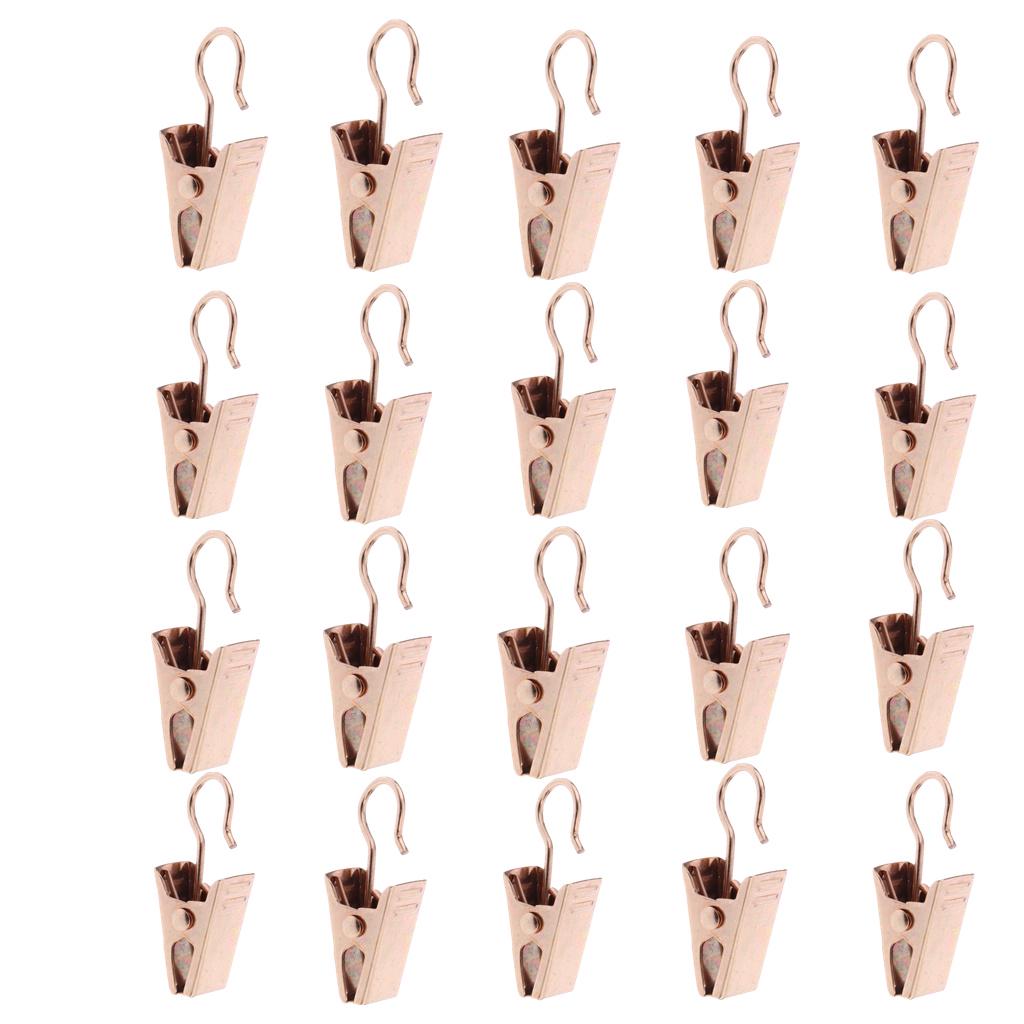 Buy 20Pieces Heavy Duty Curtain Clips with Hook Spring Clamps Hanger ...
