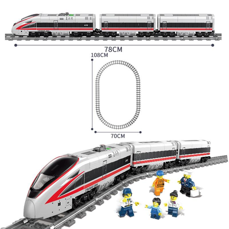 Buy Power Electric Train High -Speed Passenger Model Sets Kits Building ...