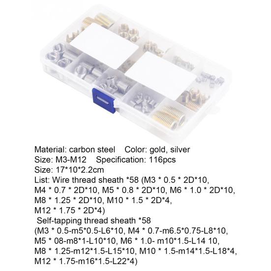 Buy Wire Inserts High Screw Tapping Strength Set Stainless Steel Thread ...