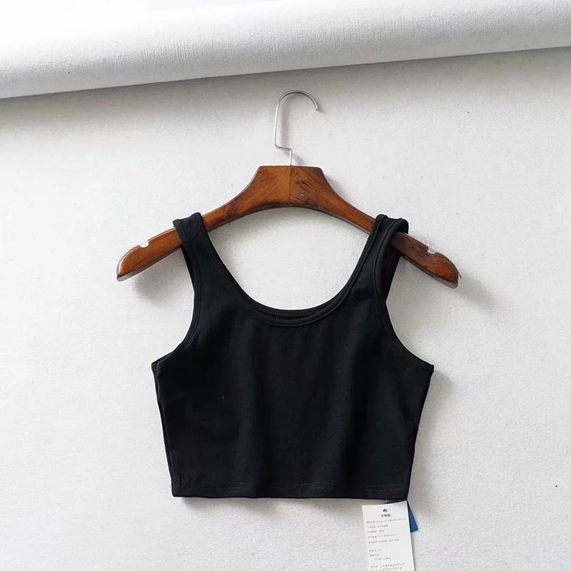 Cheap Tailored Sexy Women Summer Crop Tops Sleeveless Short Cotton U ...
