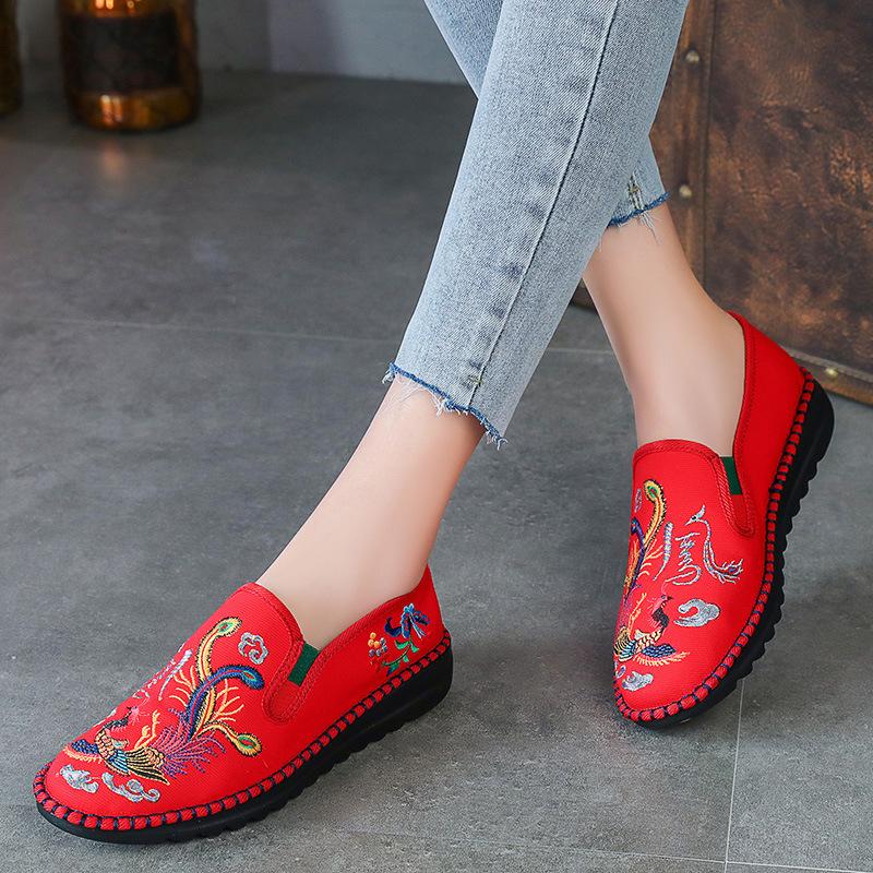 Buy Spring and Autumn Embroidered Cloth Shoes Non-slip Lightweight ...