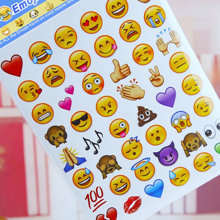 4 Sheets 912 Emoticon Emoji Stickers Cute Ultimate Pack Cut Stickers ...