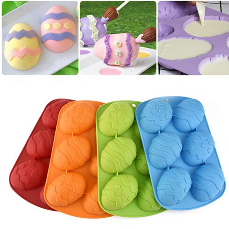 Buy Easter Egg Shape Silicone Mold Chocolate Candy Cake Soap Baking ...