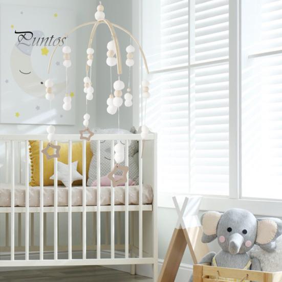 Bed Bell Wall mounted Handcrafted Nordic Style Baby Crib Hanging Wooden ...