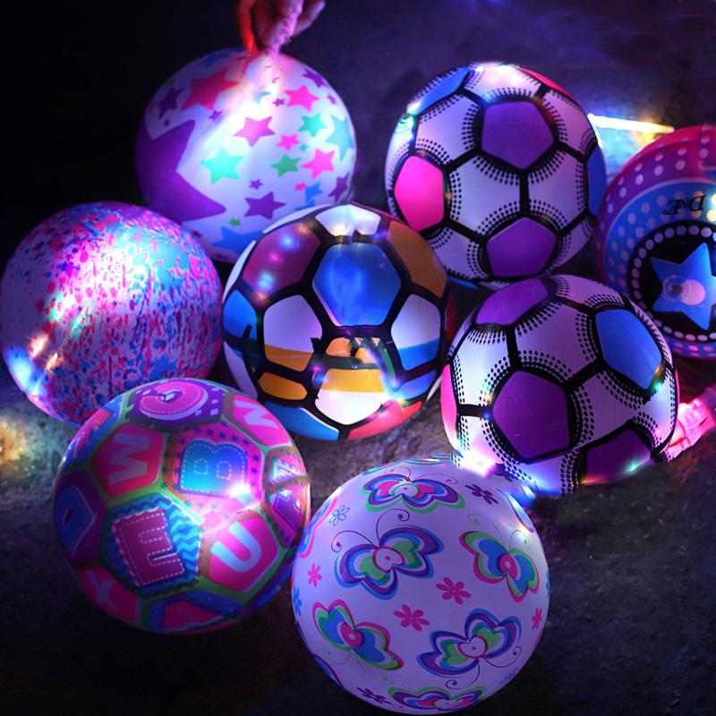 Buy 22Cm Luminous Bouncy Ball Toys Led Light Inflatable Ball Outdoor ...
