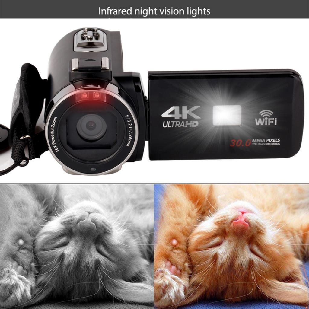 Buy Video Camera 4K Ultra HD 48MP Digital Camcorder Wide Angle Lens at ...