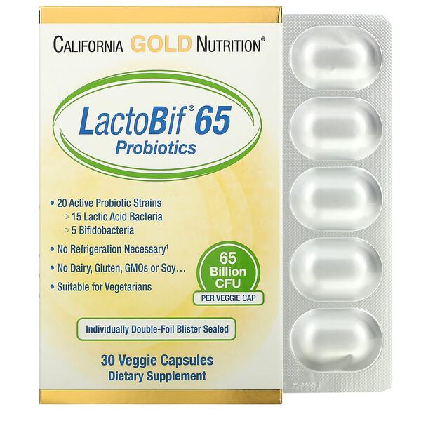 Buy California Gold Nutrition, LactoBif Probiotics, 65 Billion CFU, 30 ...