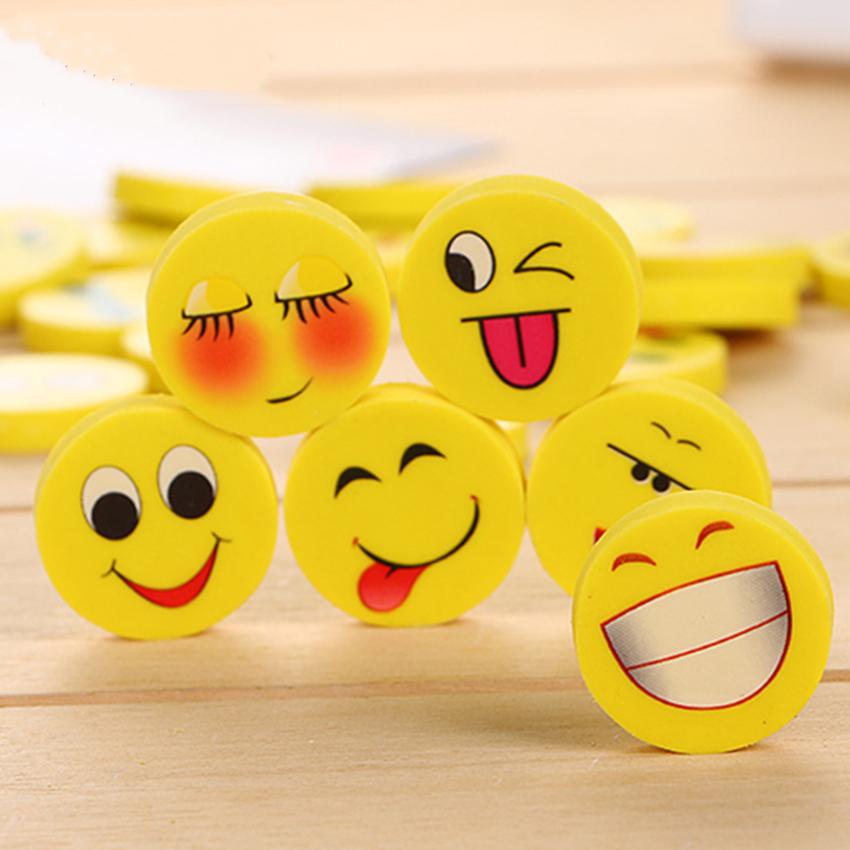 4 Pcs Funny Cute Expression Eraser Student School Supplies Creative ...