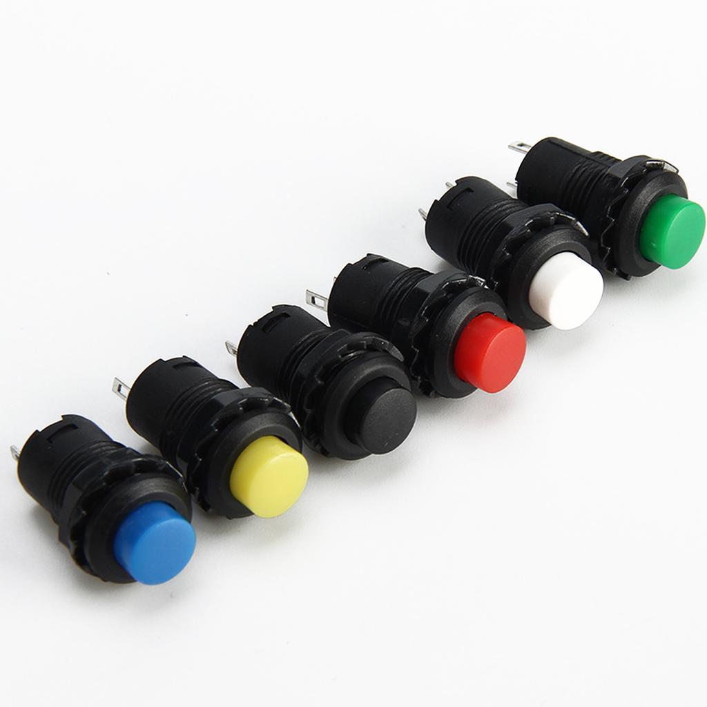 Buy Self-locking Circular Small Lock Button Switch 12mm Lockless Button ...