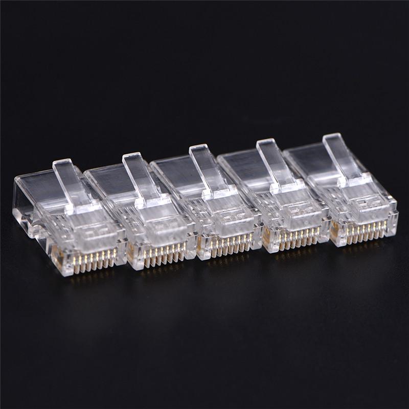 Cheap 50 PCS RJ45 CAT5 Crystal Network Modular Connector Plug 8P8C For ...
