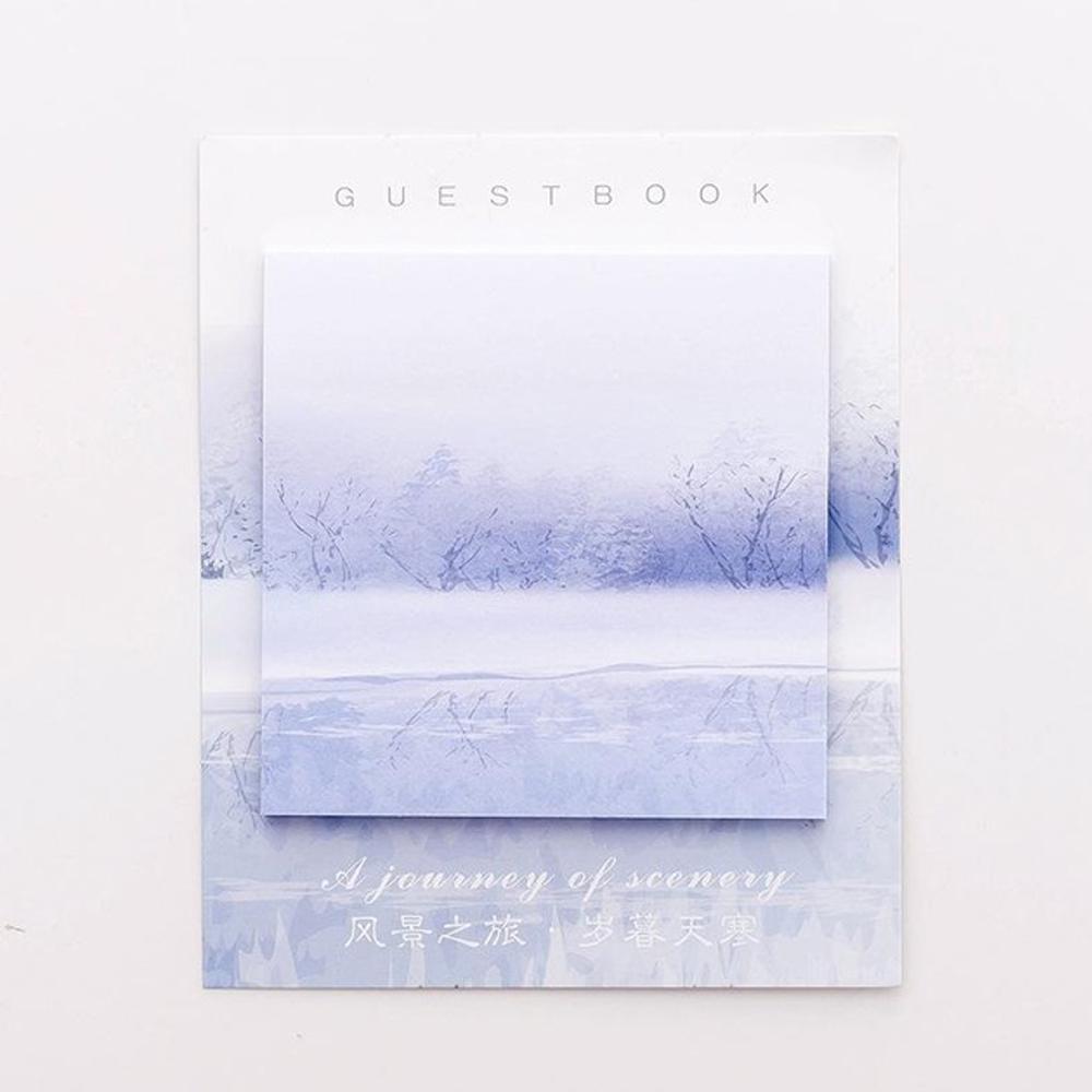 Buy Self-Adhesive Office School Supplies Landscape Memo Pad Stationery ...