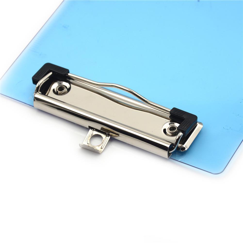 1pc Clipboard Plate Translucent Block Clip For Paper A5 Office Storage ...