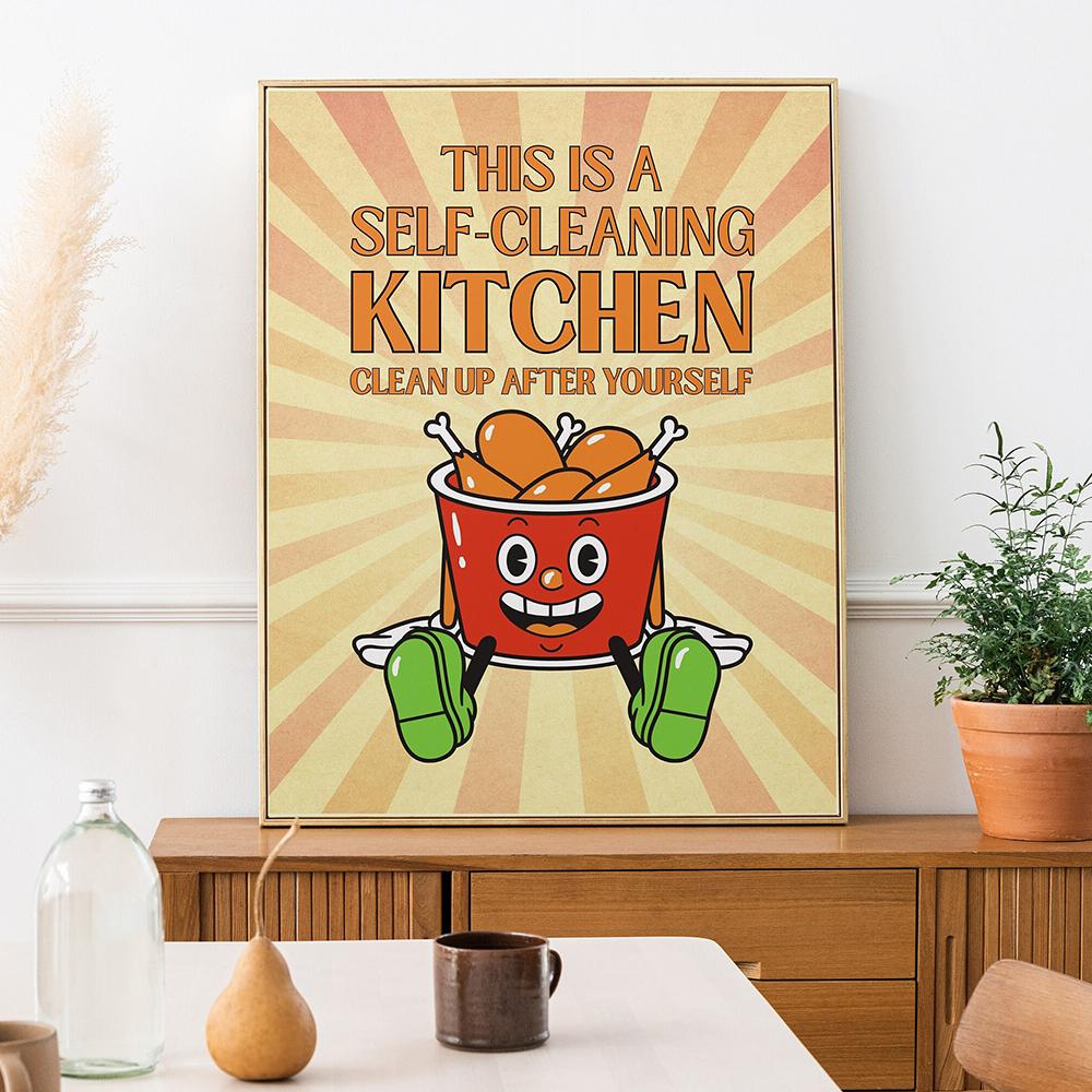 Retro Kitchen Quotes Wine Art Print Poster More Wine Please Wine Lover