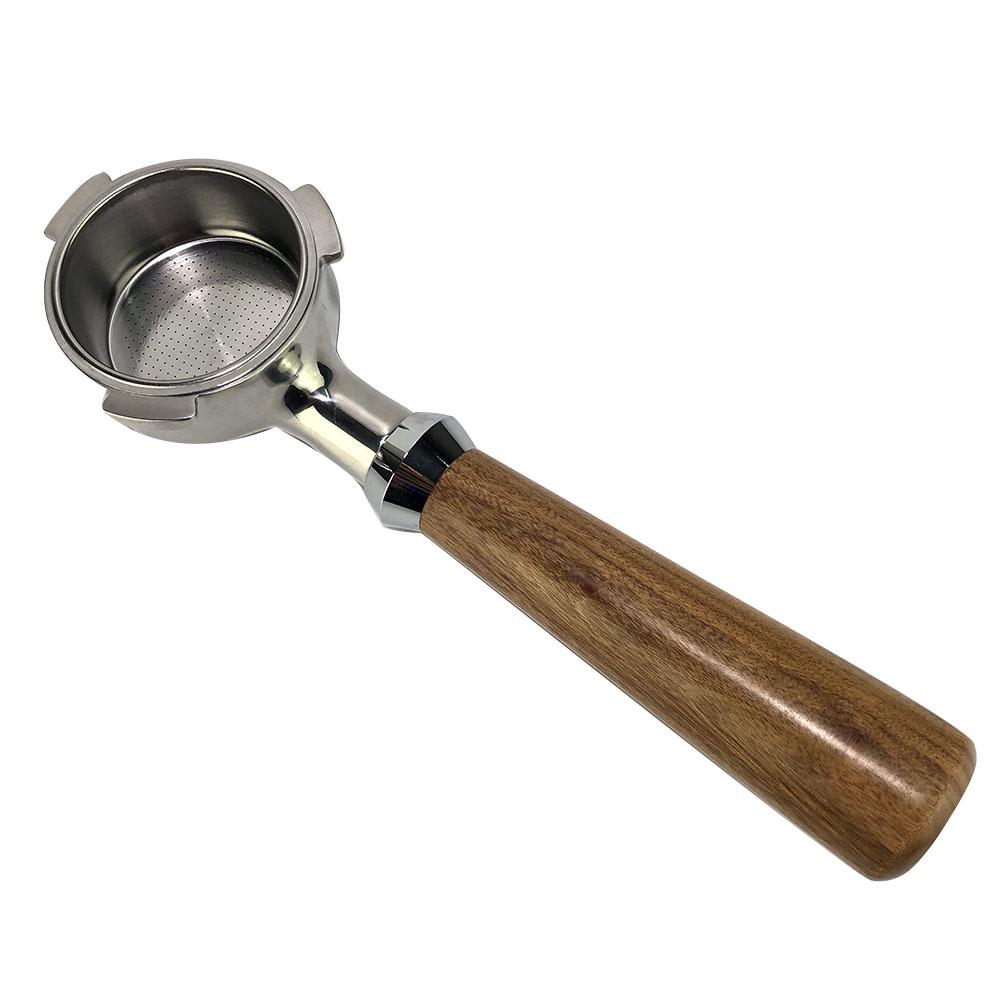 Steel Coffee Stainless Wood 51MM Bottomless Machine Filter Handle for ...