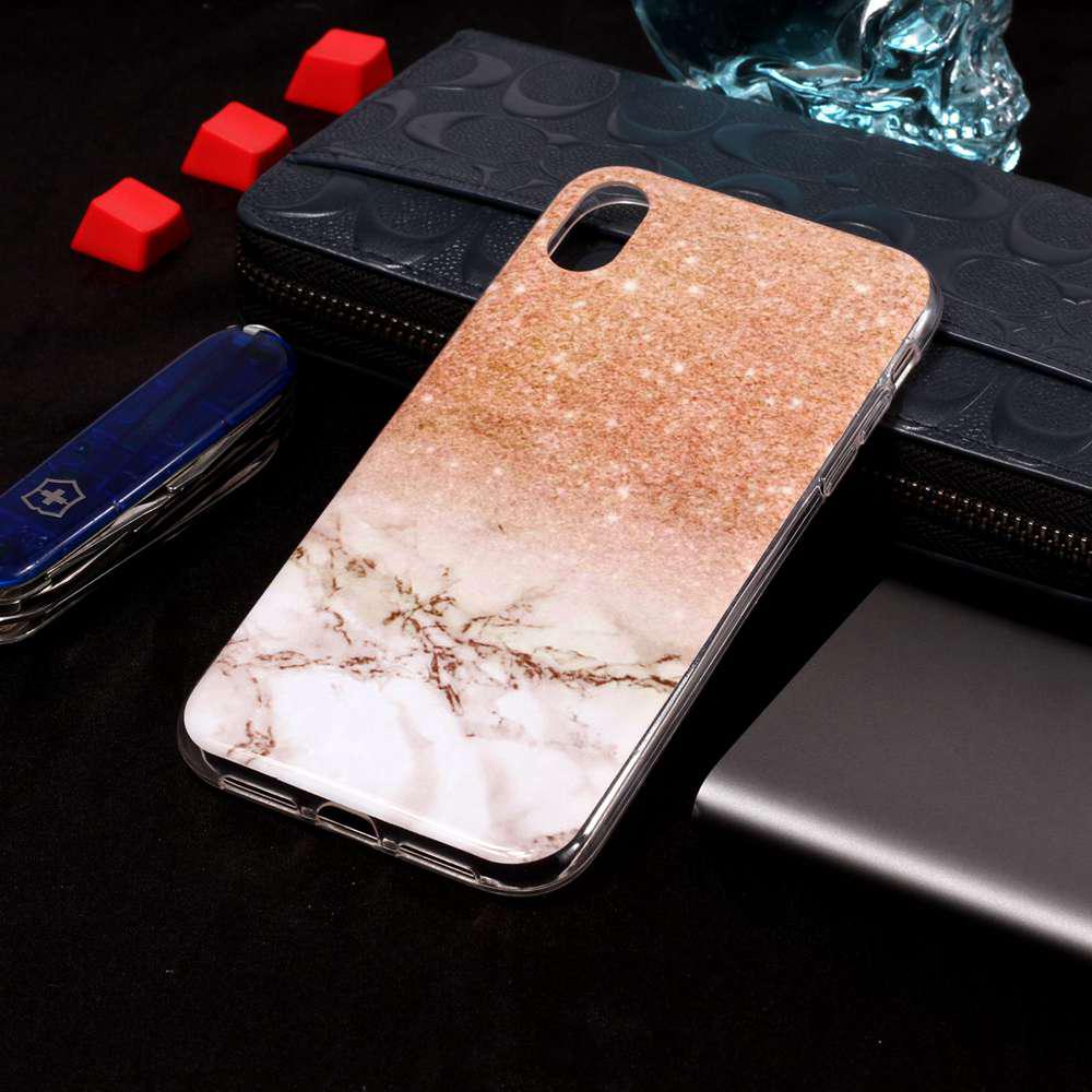 Buy Marble Texture Glossy TPU Soft Rubber Phone Case Cover For iPhone ...