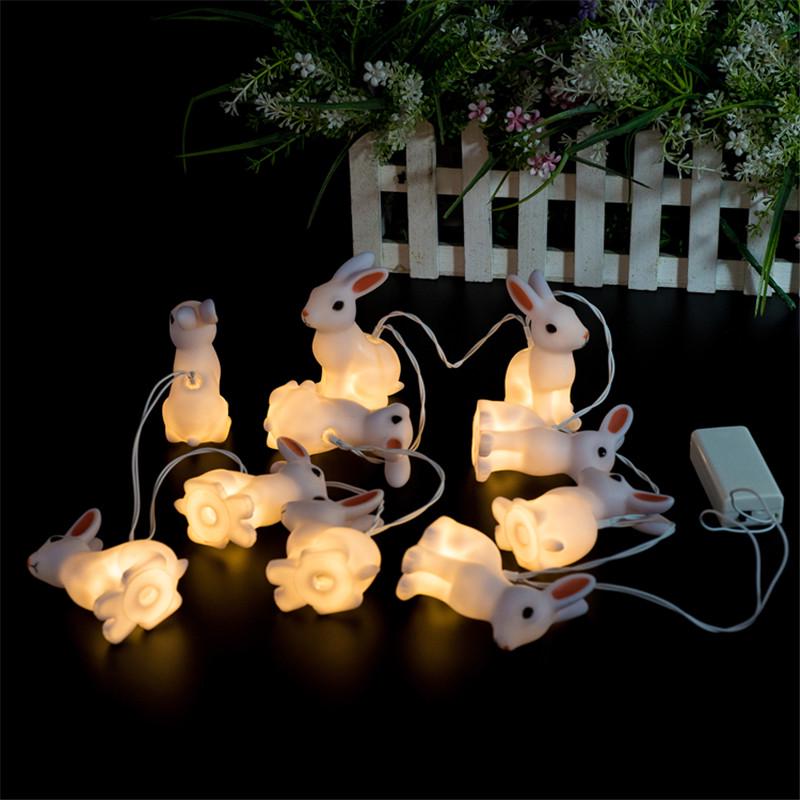 Buy Easter Bunny Lights String White String Decorative Lights 10LED ...