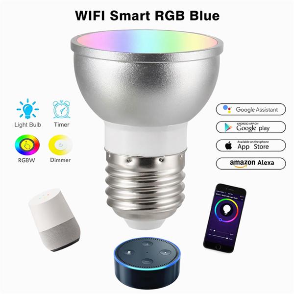 WiFi Smart Light Bulb RGBW 6W LED Dimmable Light Cup Remote Light Bulb ...
