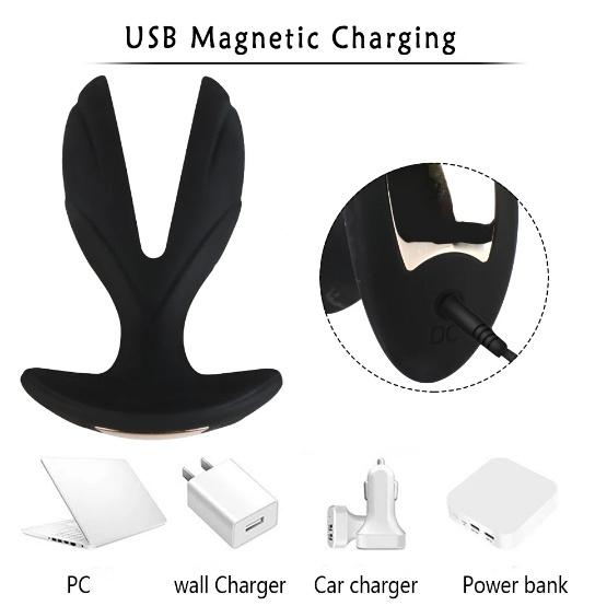 Buy LESHER Anal Expander Plug with Electric Shock Pulse Vibrator ...