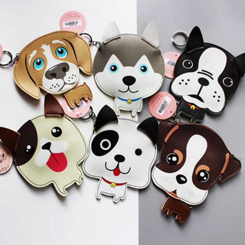 Cute Pendant Keychain Coin Purse Zipper Puppy Pet Dog Bag Keychain ...