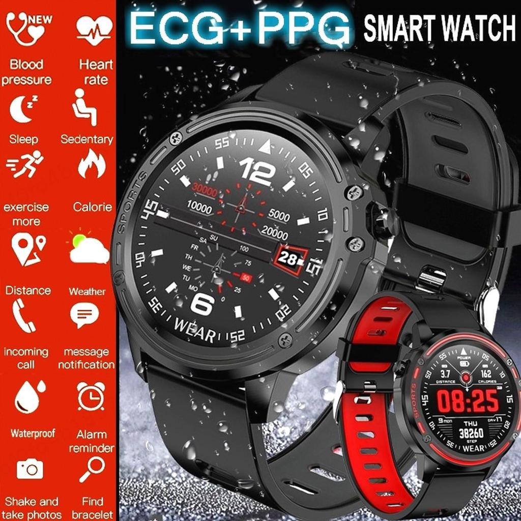 Buy Men Smart Watch IP68 Waterproof Heart Rate Blood Pressure Monitor ...