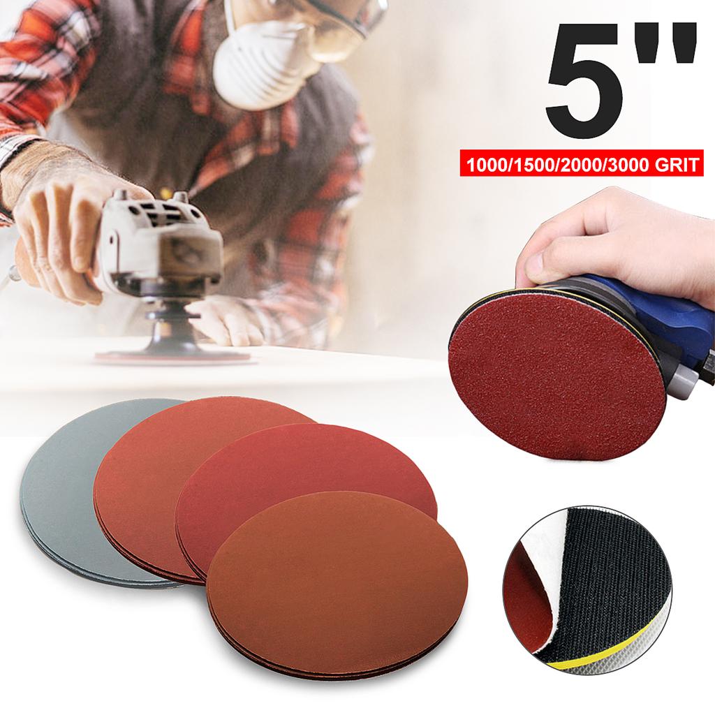 20pcs 5'' Schleifscheiben Haken Schleife Sandpapier Sandpapier 1000 ...