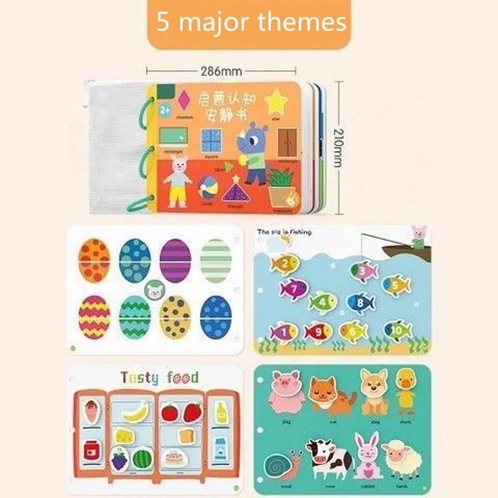 Montessori Velcro Quiet Book Children Toy Paste Book My First Busy Book ...