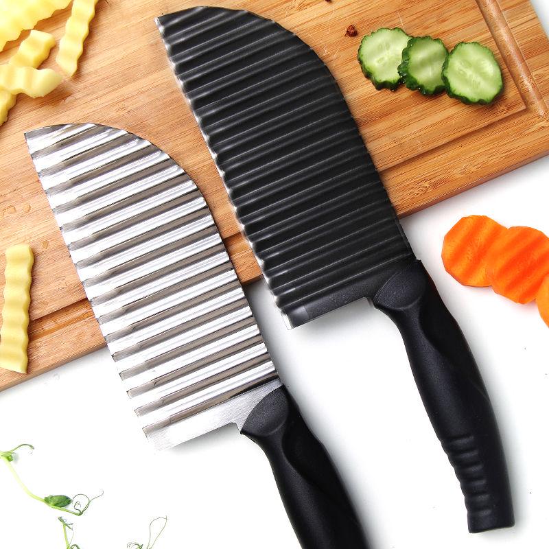 Buy Potato French Fry Cutter Stainless Steel Serrated Blade Slicing ...