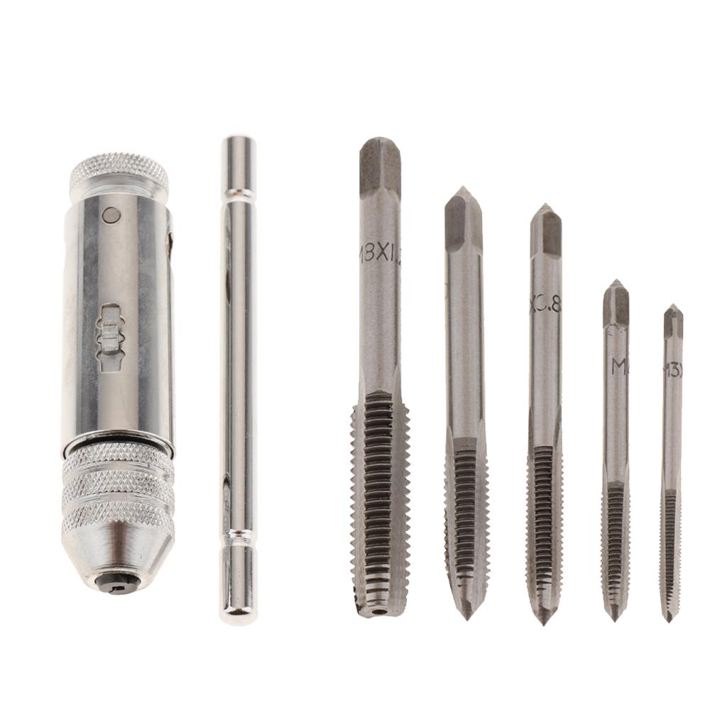 Buy T type Tap Hinge Hand Ratchet Thread Taps Drill Kit Single at ...