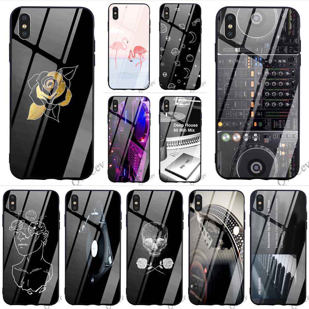 Buy Turntables DJ Music Glass Phone Case for Samsung A70 Note 8 9 10 ...